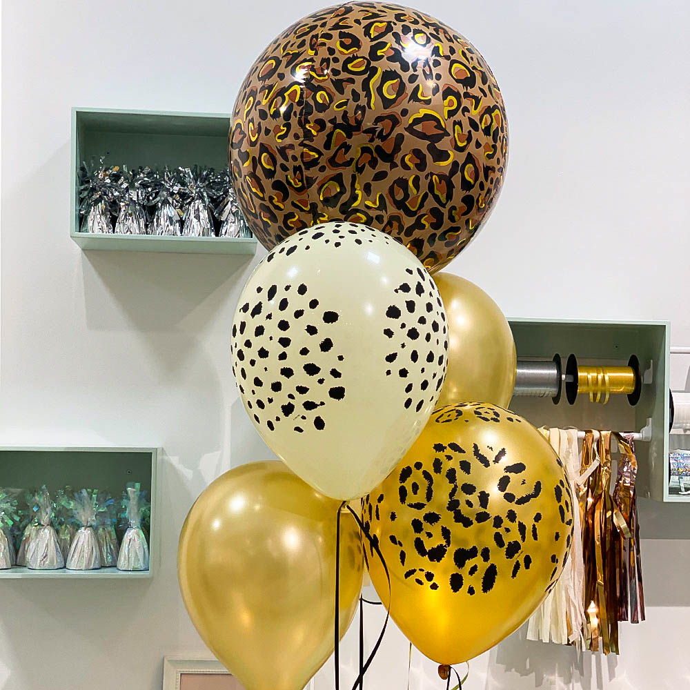 Είδη Πάρτι - Happy Teapot-Foil Balloon ball leopard print
