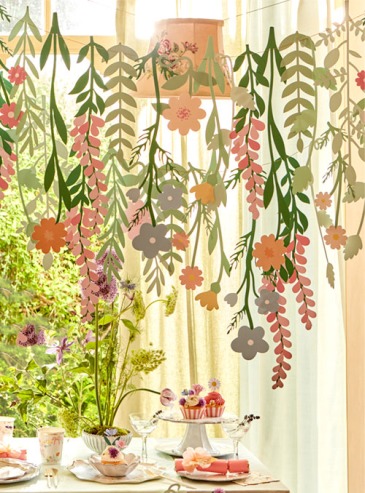 Είδη Πάρτι - Happy Teapot-Floral backdrop