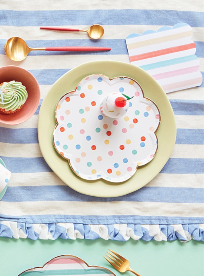 Είδη Πάρτι - Happy Teapot-Side paper plates - Colourful Meri Meri (8pcs)